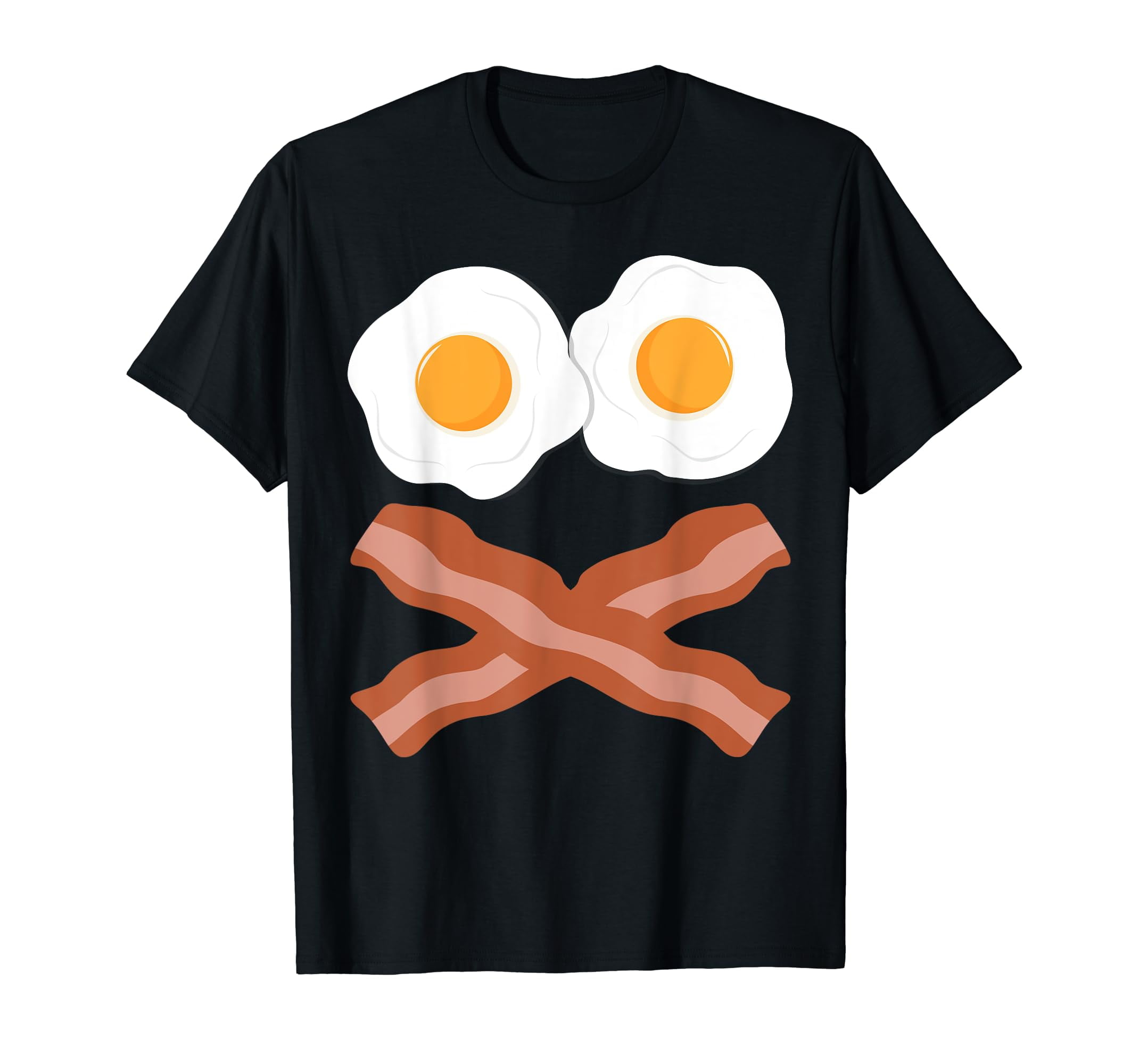 Spooky Breakfast Egg Bacon Gift Funny Ghoul Halloween Black T-Shirt ...