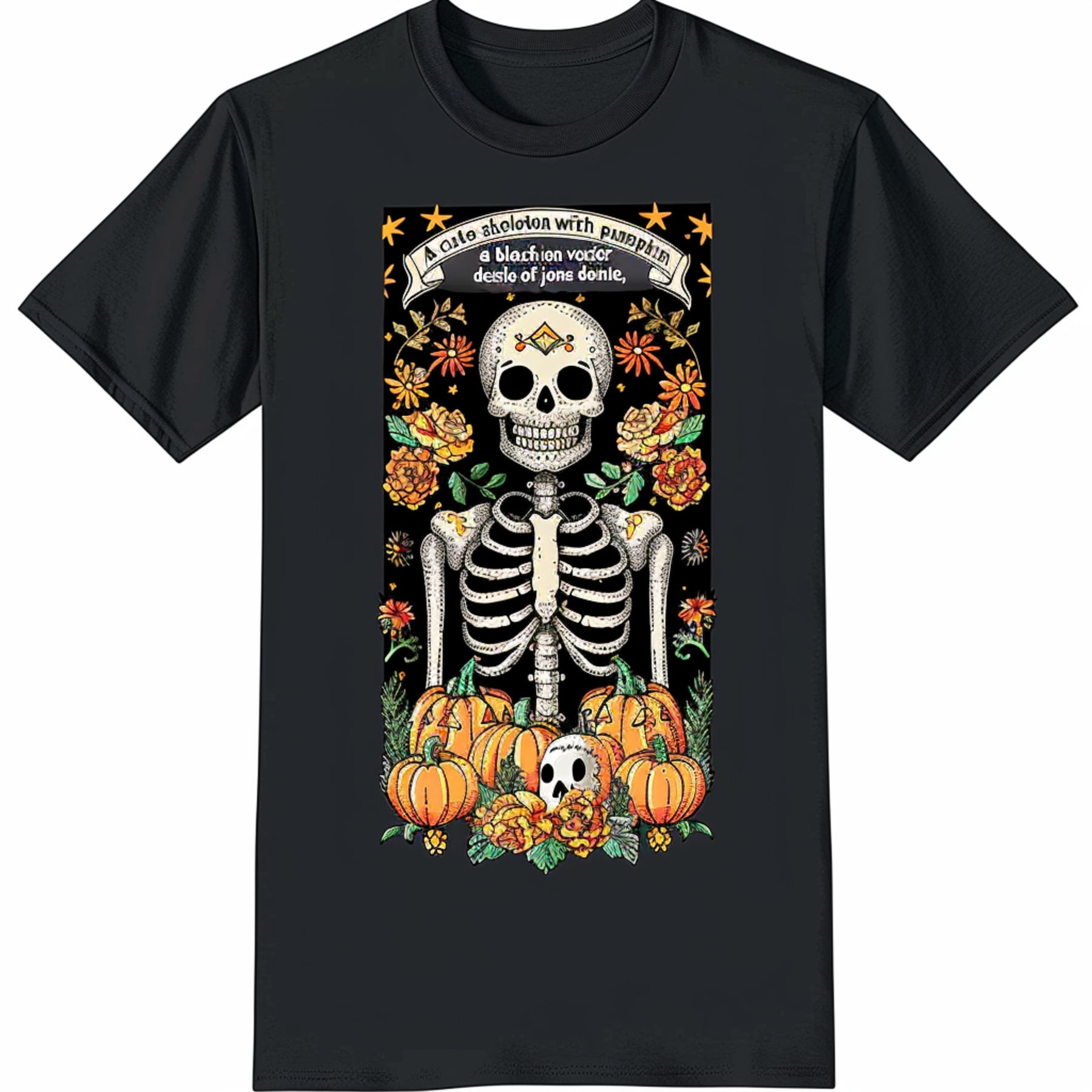 Spooky Chic: Black TShirt Designs for Halloween Enthusiasts - Walmart.com