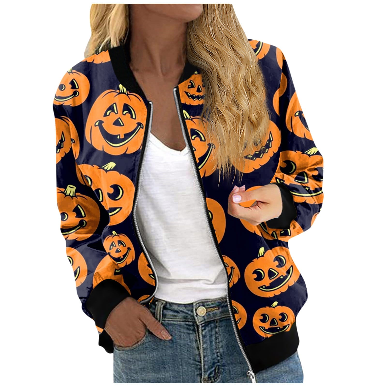 Spooky Chic Halloween Jacket! HIMIWAY Halloween-Themed Jackets Jackets ...