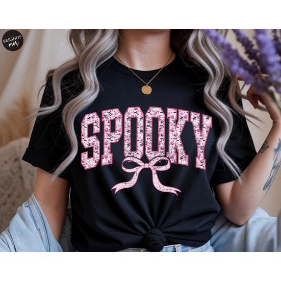 Spooky Coquette Varsity , Fall , Autumn , , for shirt, Retro - Walmart.com
