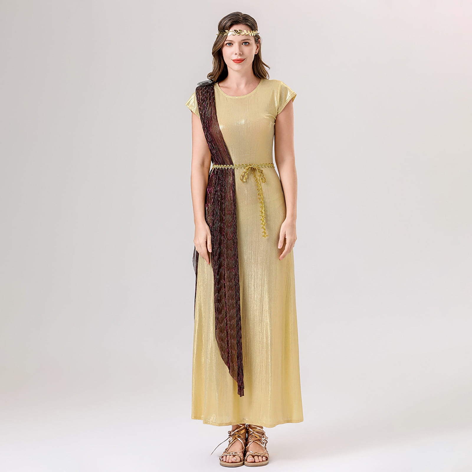 Spooky Ideas for Adults Women White Short Toga Adult Roman Greek Dress ...