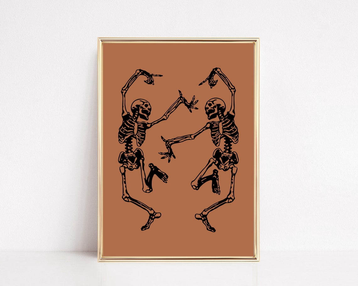 Spooky Dancing Style Wall Art Playful Home Decor, Unframed Paper Print ...