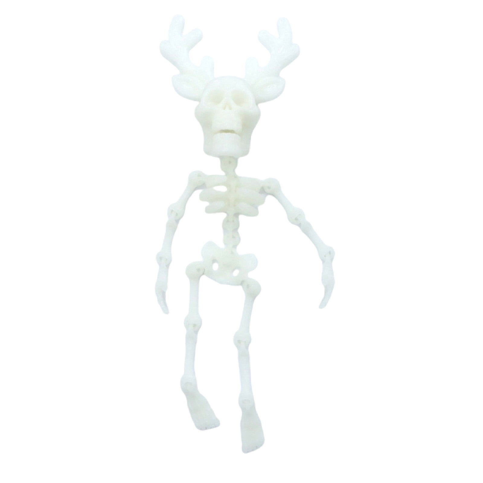 Spooky Decor, 3D Printed Halloween Skeleton Figurine With Antlers ...