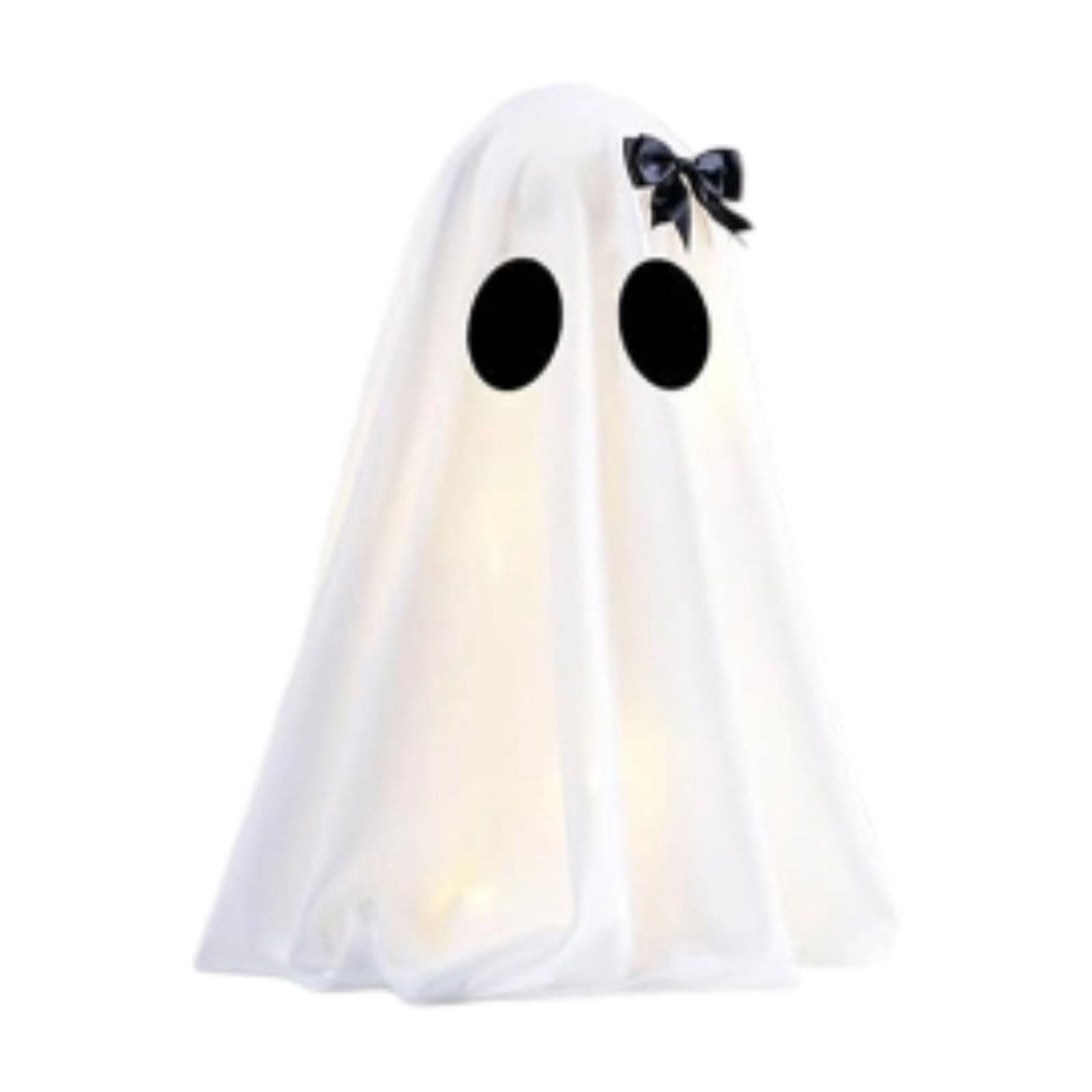 Spooky Decor, Halloween Ghost White Shape With Black Witch Hat And Face ...