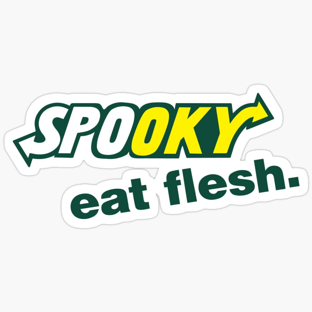 Spooky Eat Flesh Stickerphone Decal Water Bottle Stickers, Vinyl ...
