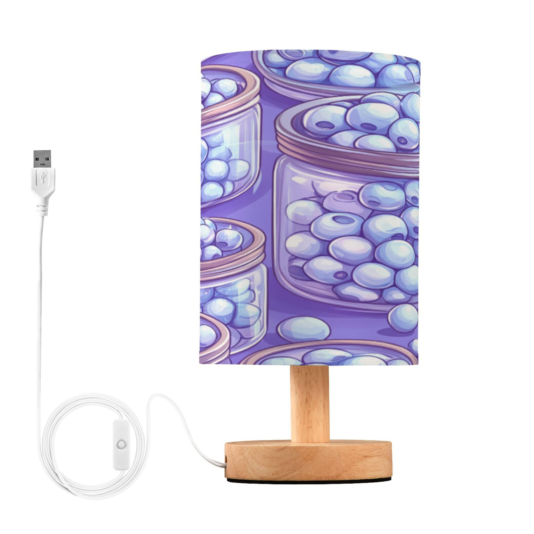 Spooky Eyeballs Pattern Design USB Powered Canvas Shade Desk Lamp LED ...