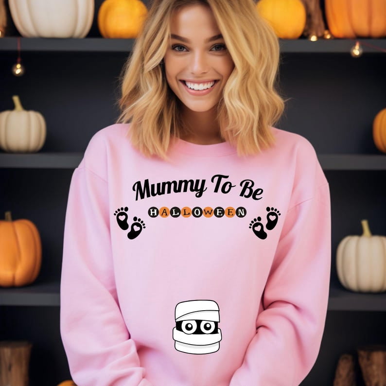 Spooky Fall Season Costume Maternity Sweatshirt, Mummy to Be, Halloween ...