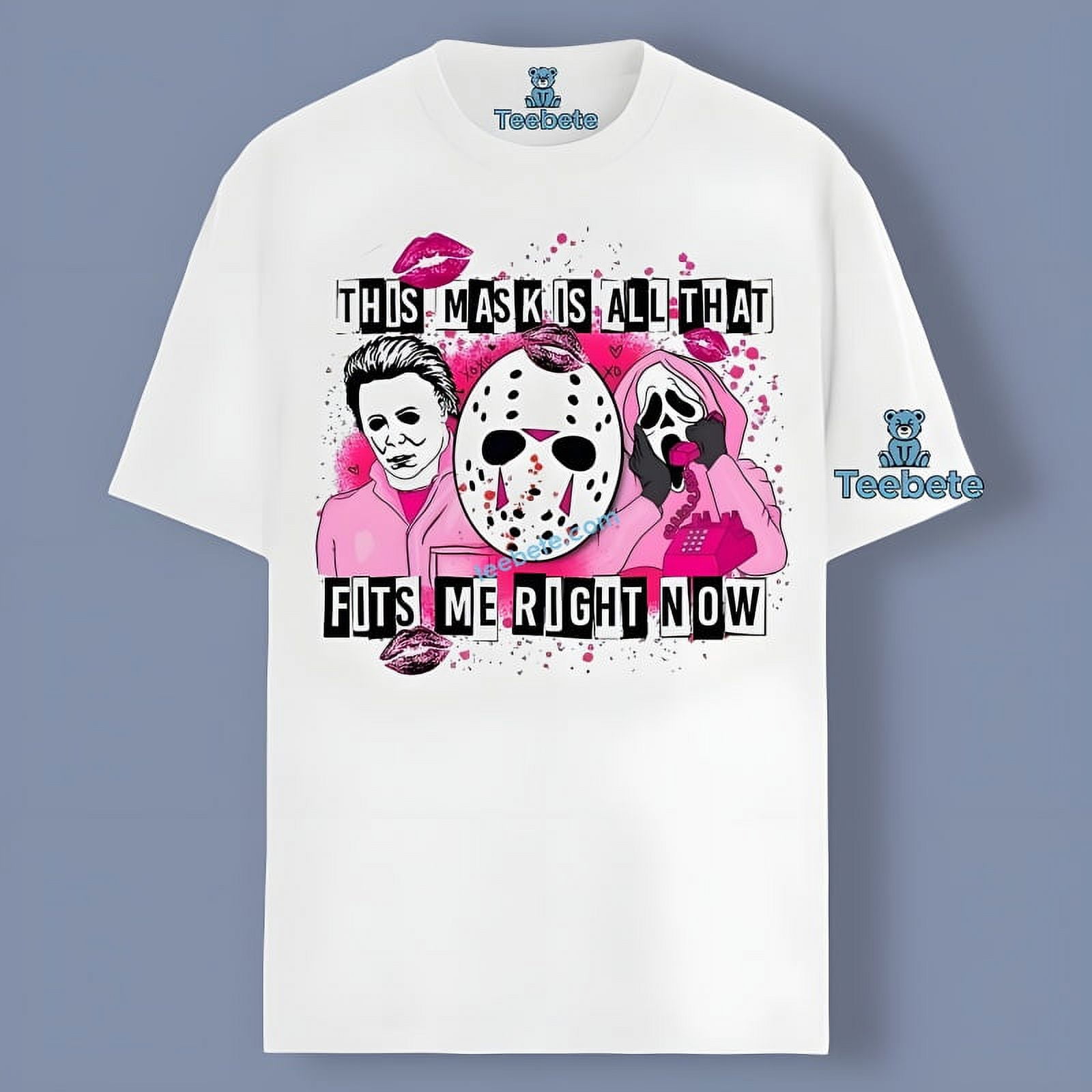 Spooky Firts Me Right Now Pink Jason Voorhees Ghostface Shirt - Walmart.com