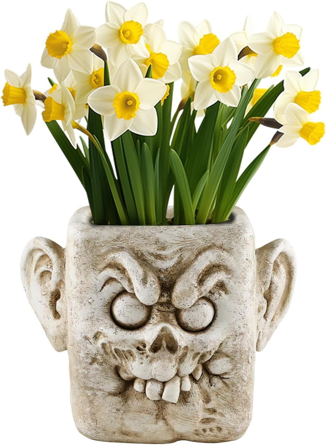 Spooky Flower Pot - Resin Cactus Flower Pot, Vampire Clown Horror Face ...