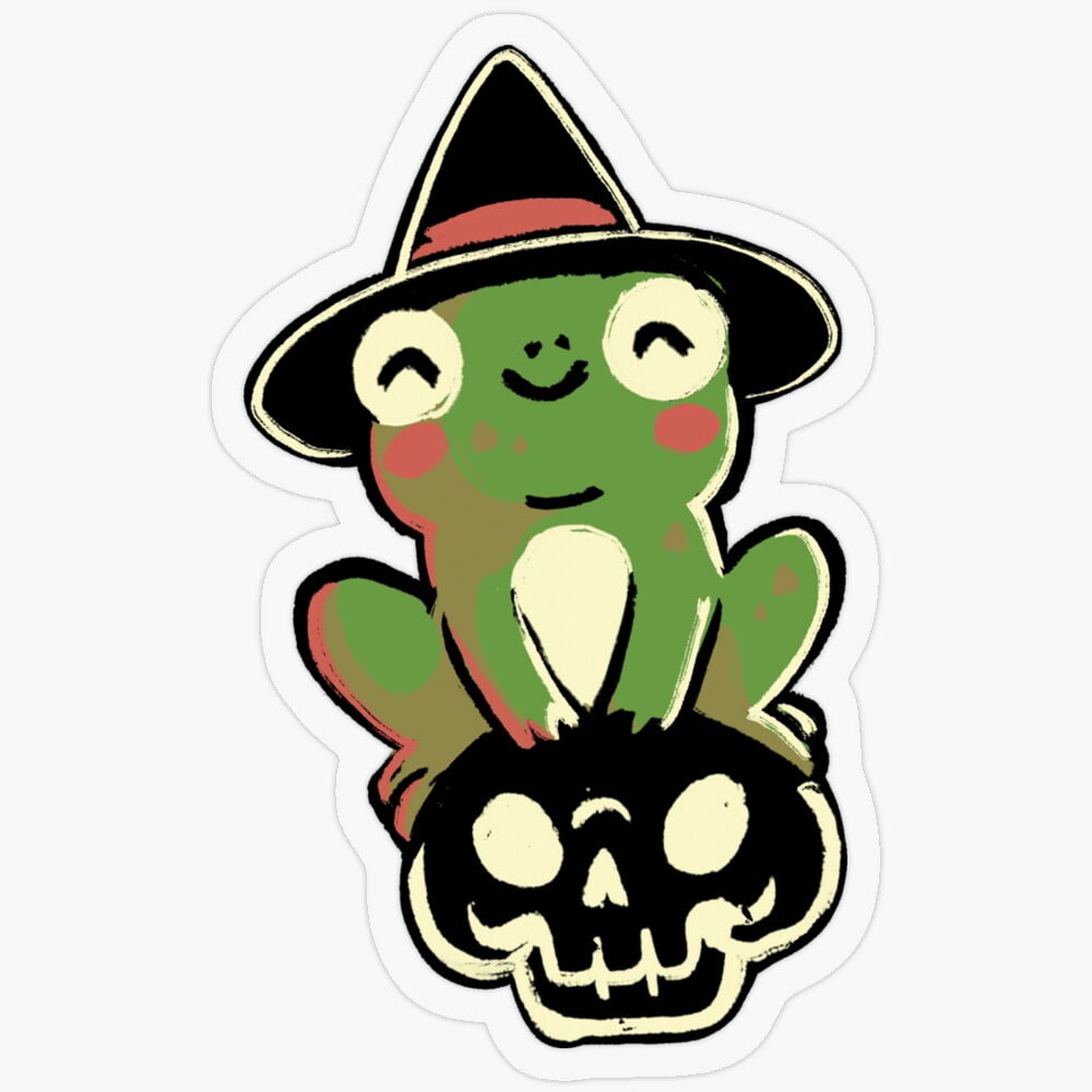 Spooky Frogs - Cute Magic Wizard Frogs Halloween Gift Transparent ...