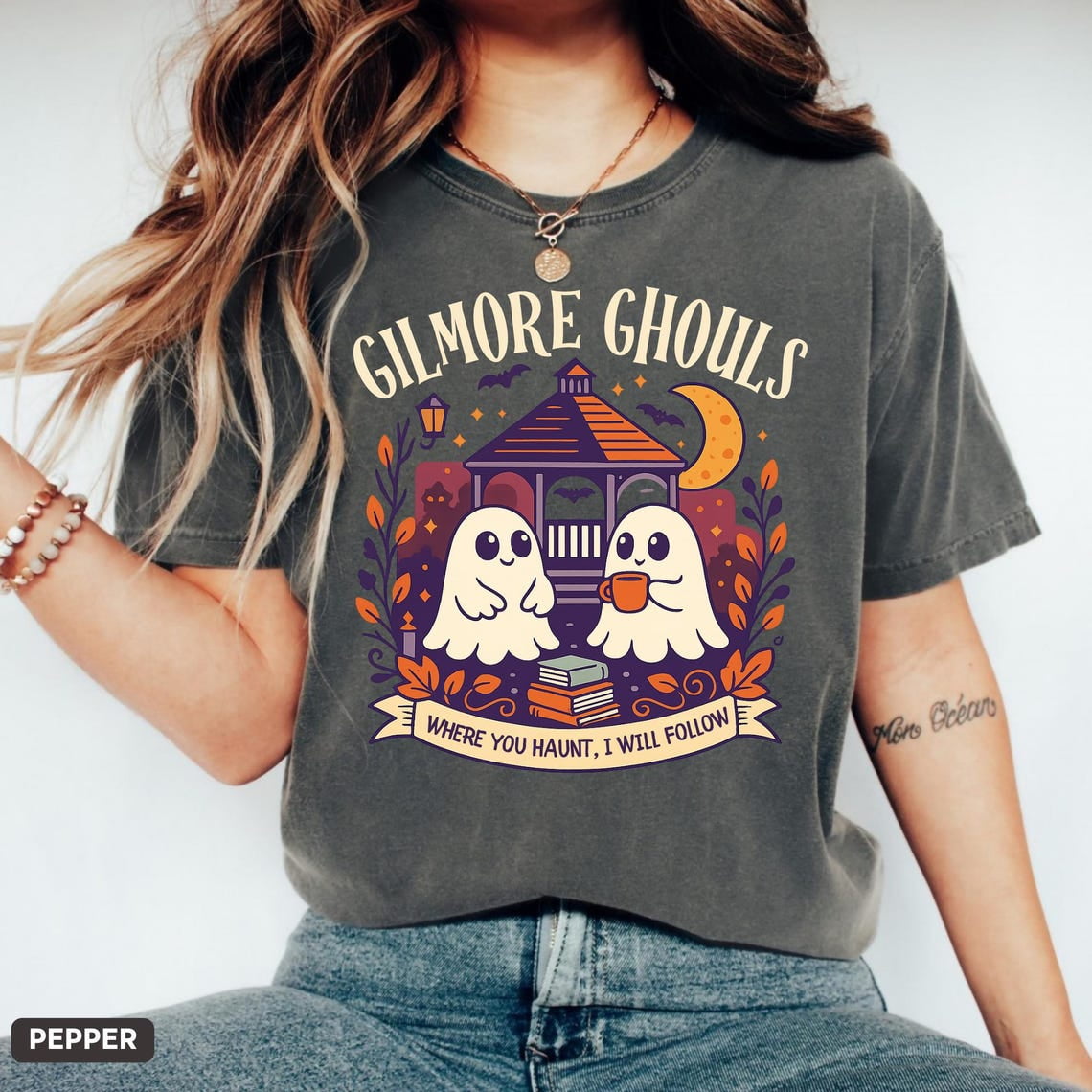 Spooky Ghost Book Lovers Shirt – “Where You Haunt, I Will Follow” Fall ...