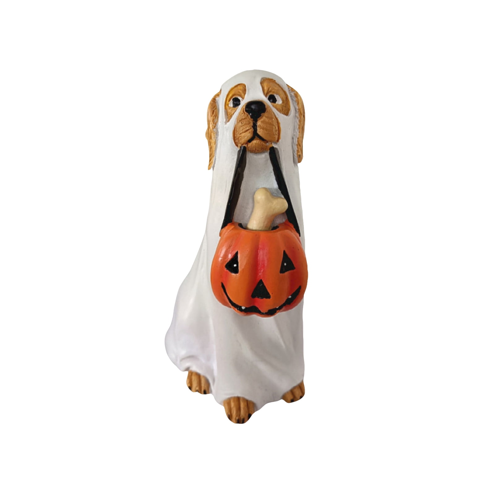 Spooky Ghost Dog Halloween Figurine, 7.09Inch Ghost Dog Halloween Table ...