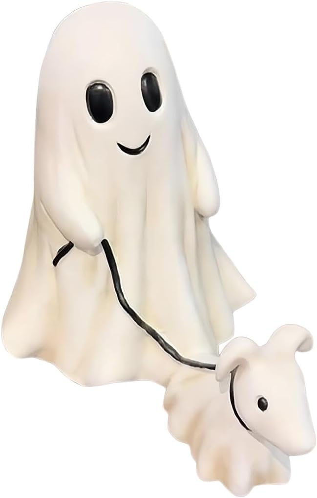 Spooky Ghost Dog Halloween Figurine, Halloween Ghost Dog Statues, Funny ...