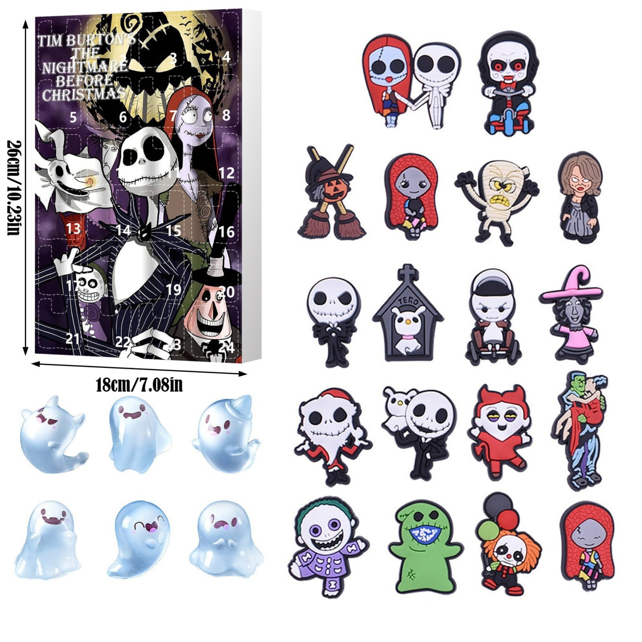 Spooky Ghost Halloween Advent Calendar 2024 - 24 Day Mini Acrylic ...