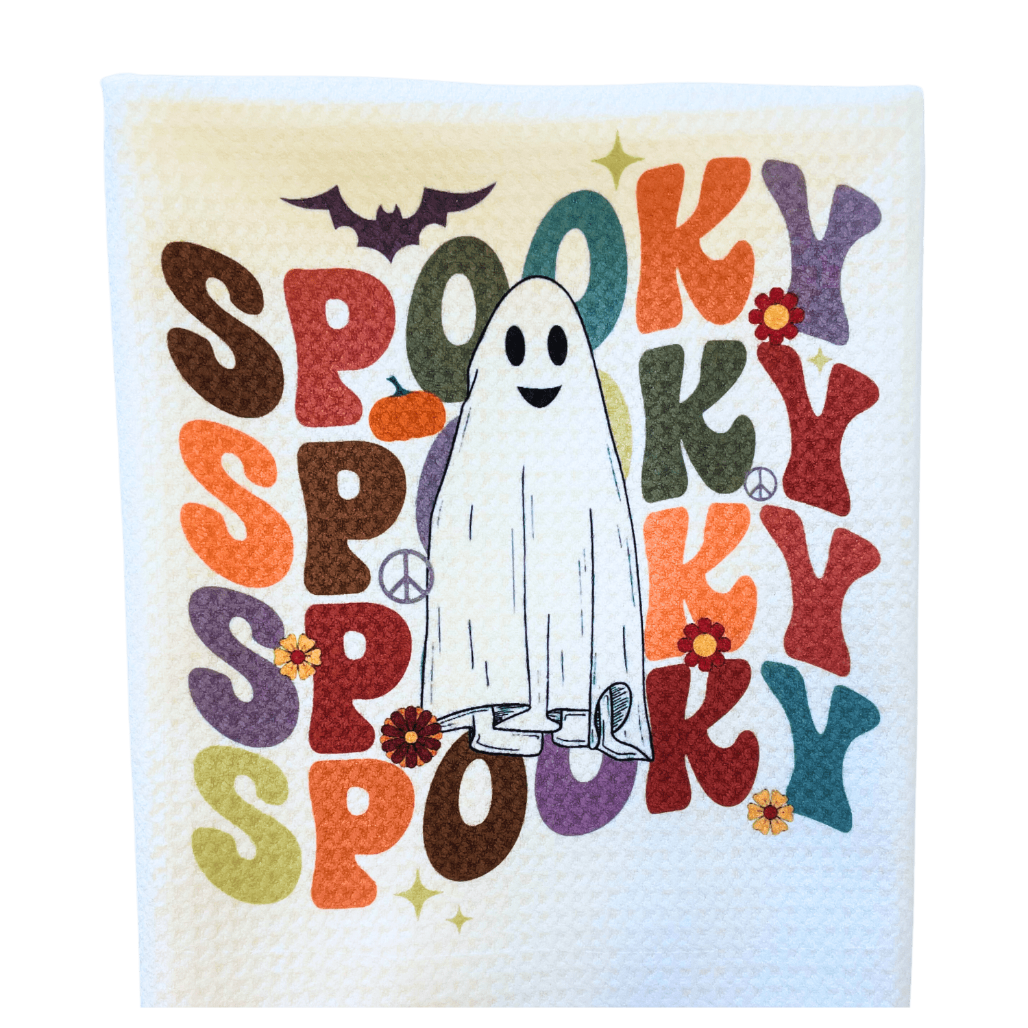 Spooky Ghost Halloween Waffle Weave Kitchen Towel - Walmart.com