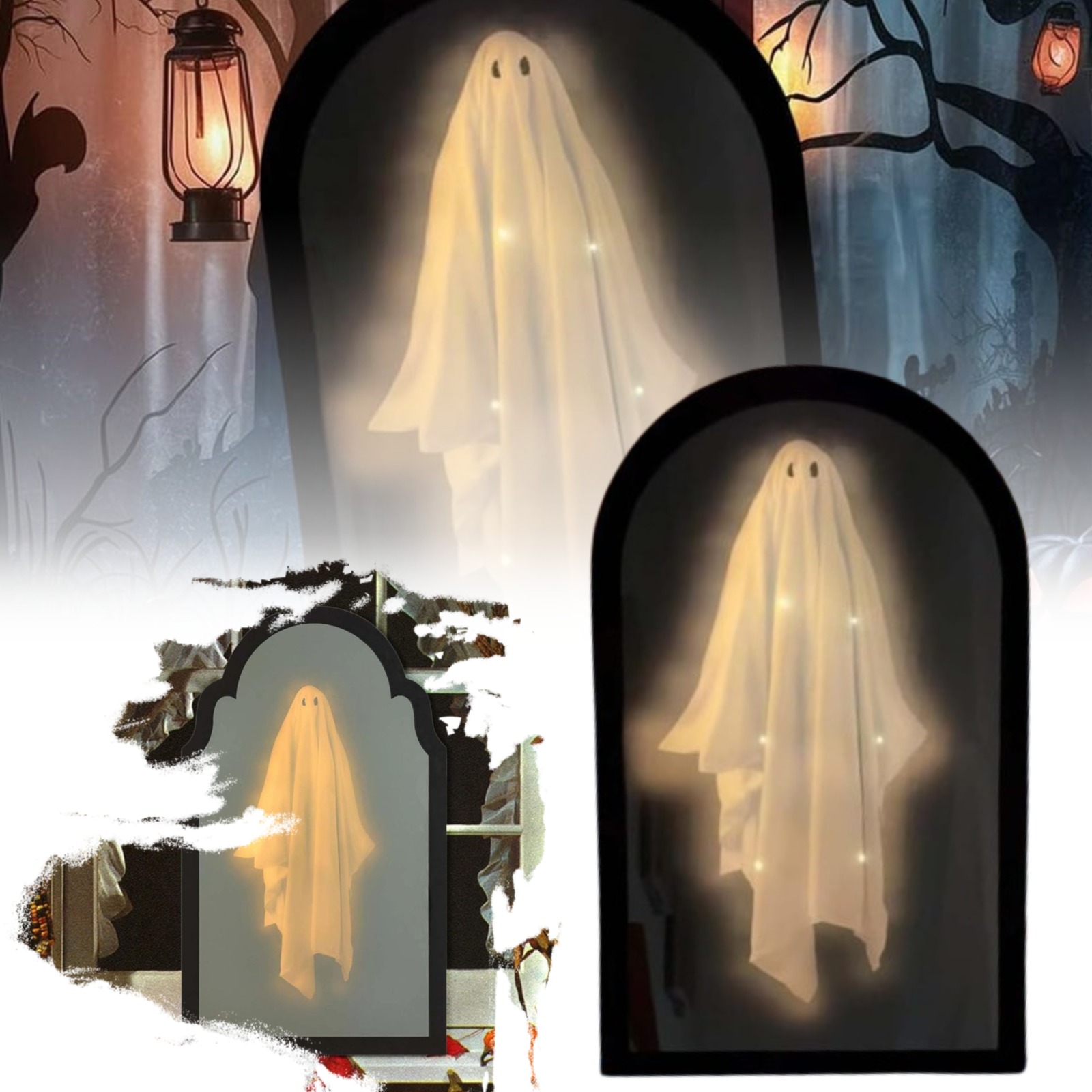 Spooky Ghost Hologram Mirror Add Chilling Holographic Ghosts to Your ...