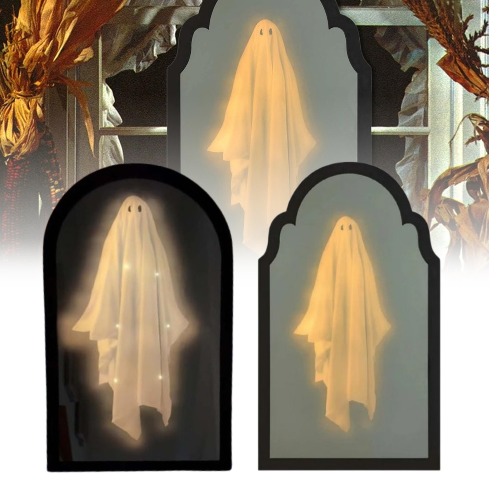 Spooky Ghost Hologram Mirror LED Powered Hologram Effect Creates Eerie ...