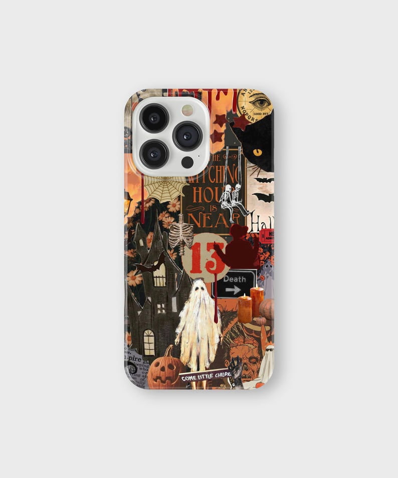 Spooky Ghost Phone Case with Eerie Design for 11/12/13/14/15/16 Pro Max ...