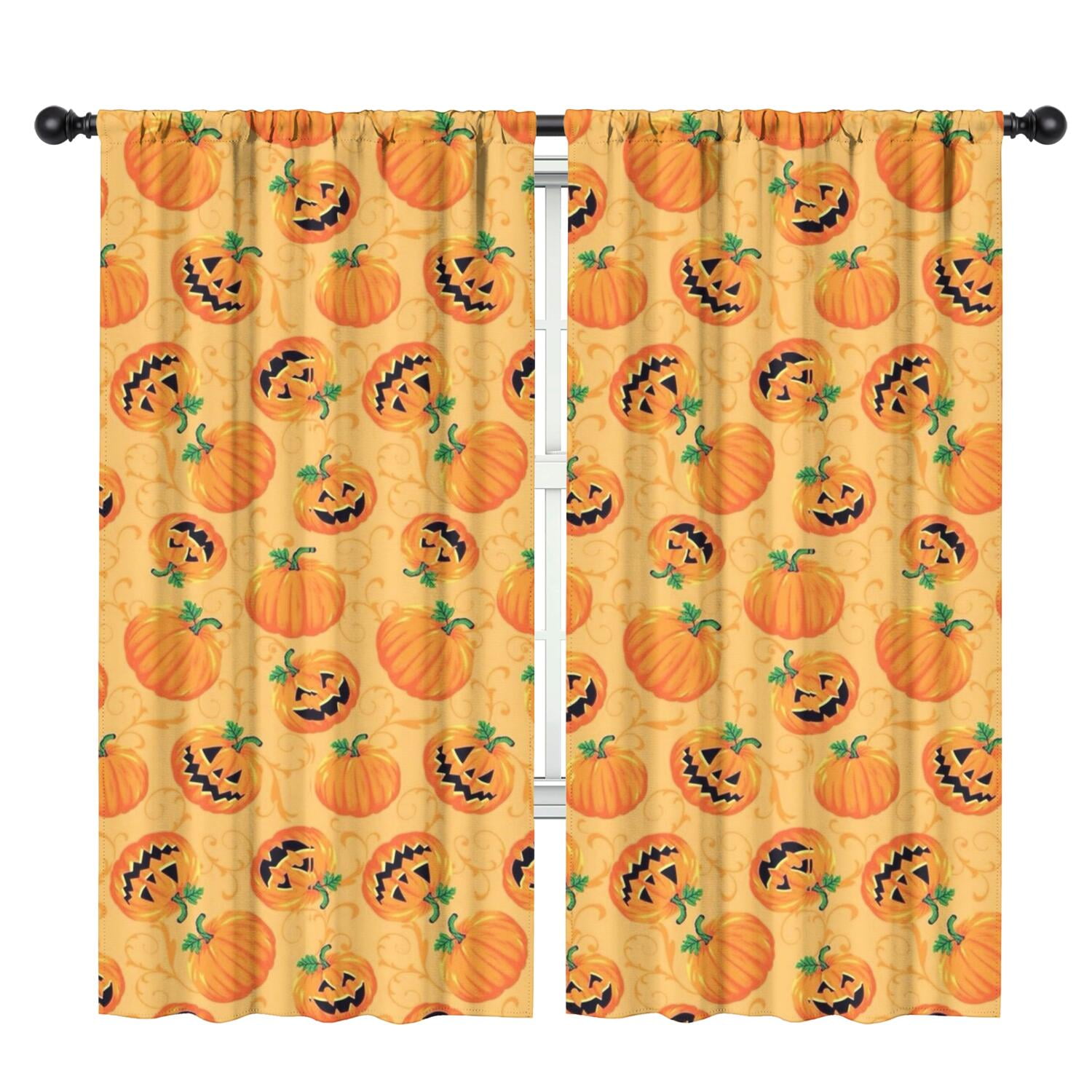 Spooky Gothic Kitchen Curtains 2 Pack, Horror Themed with Skull and ...