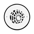 Spooky Gothic Round Vent cover 5" Duct Opening (Overall 6-1/2") Spider ...