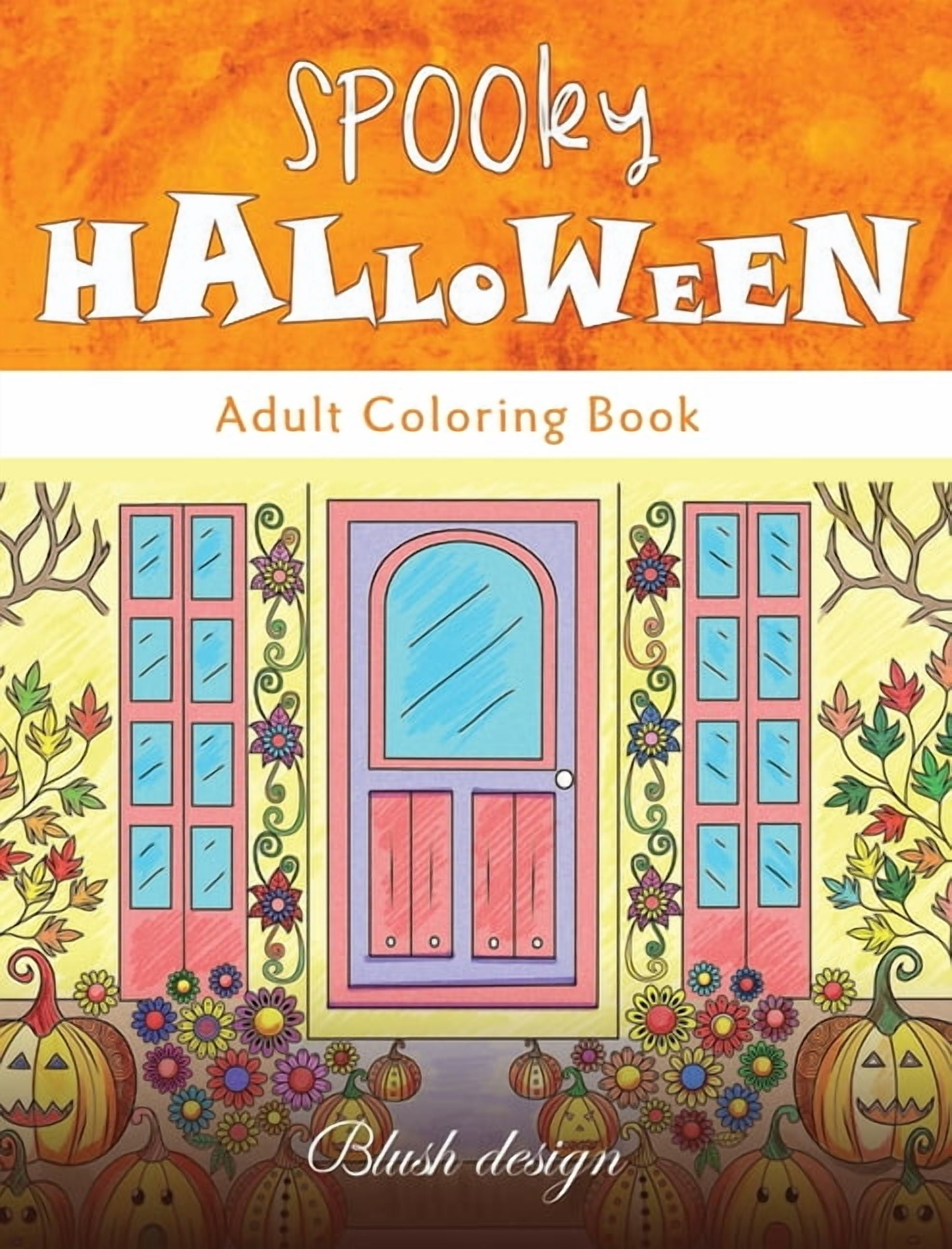 Spooky Halloween: Adult Coloring Book, (Hardcover) - Walmart.com