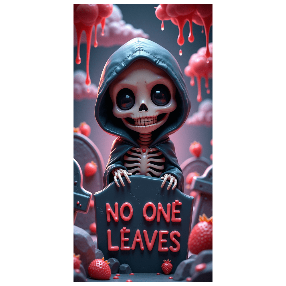 Spooky Halloween Banner Grim Reaper Theme Eerie Cemetery Design ...