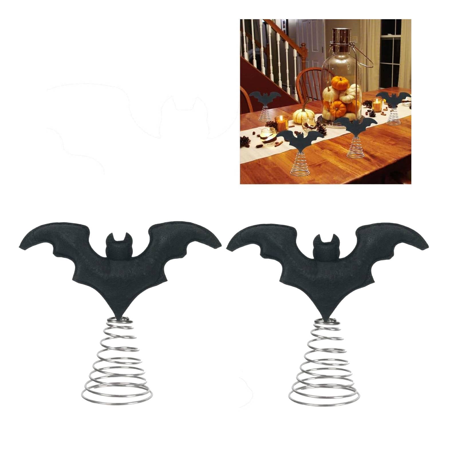Spooky Halloween Bat Tree Topper - Miniature 𝐇𝐚𝐥𝐥𝐨𝐰𝐞𝐞𝐧 Ornament for ...