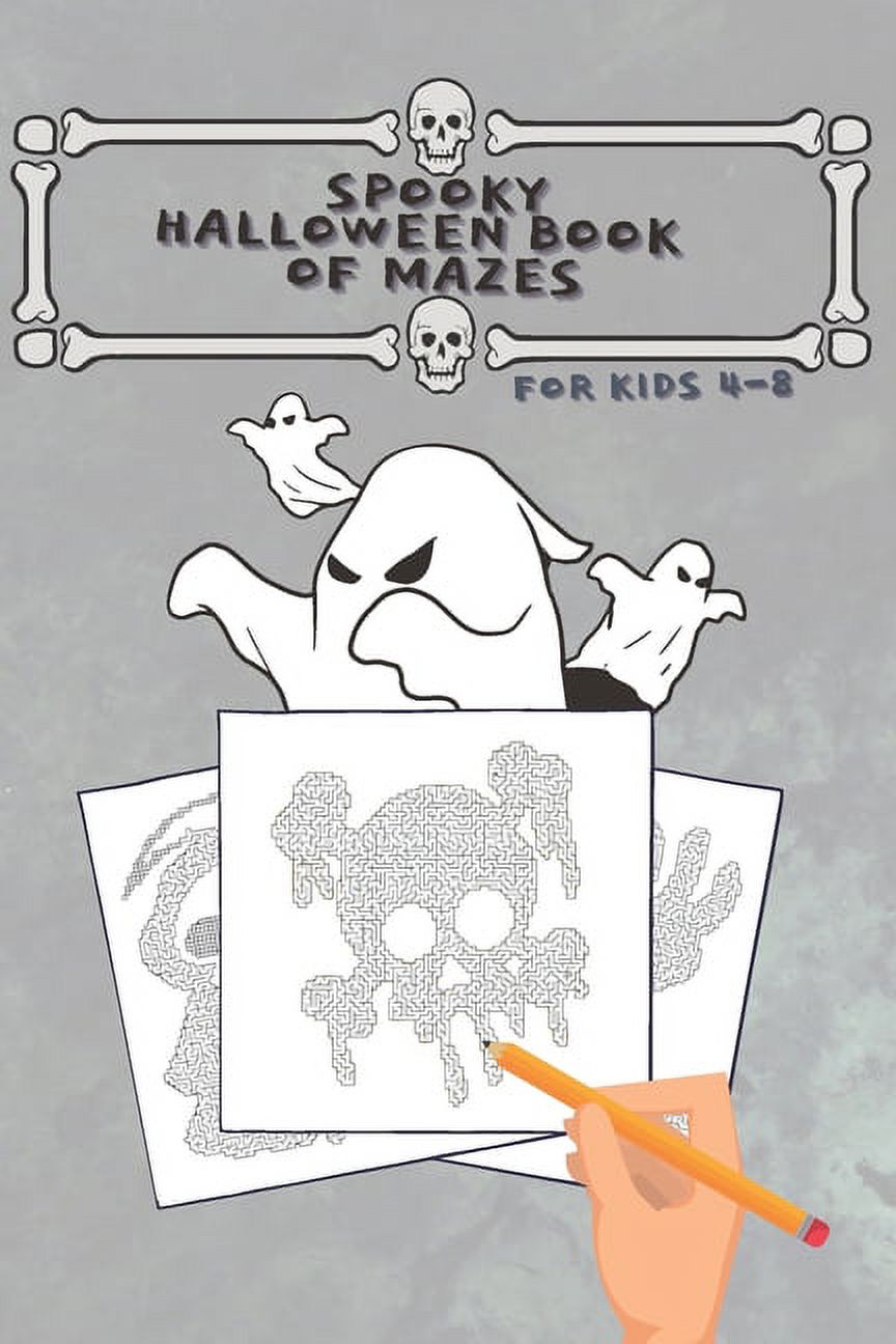 Spooky Halloween Book of Mazes for Kids 4-8: Fun and Amazing Maze ...