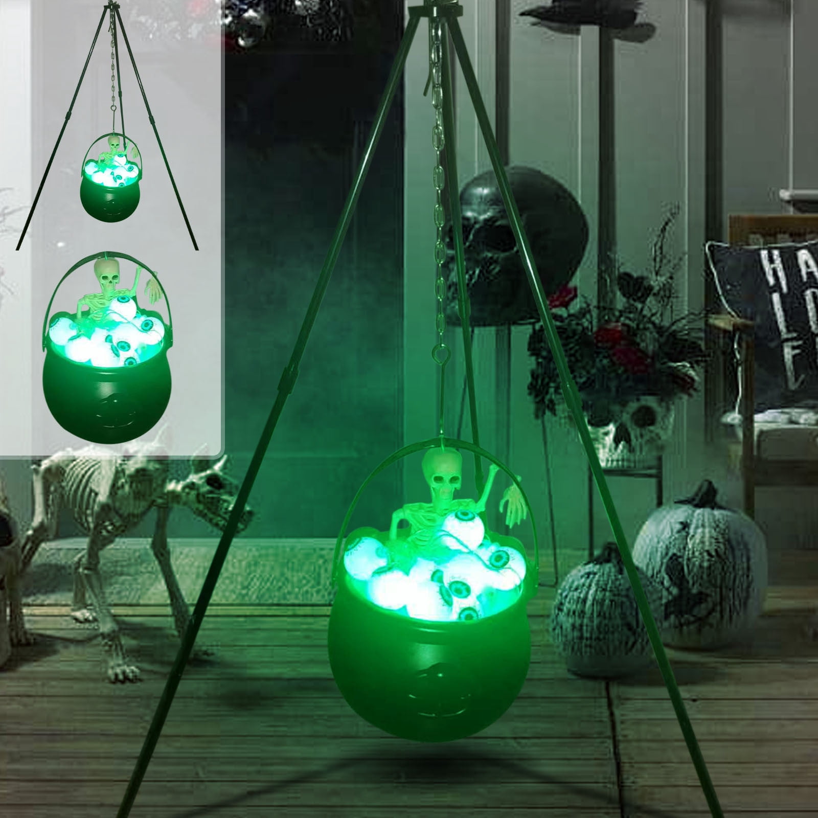 Spooky Halloween DIY Witch Bucket Set Party Tabletop Vintage Spooky ...