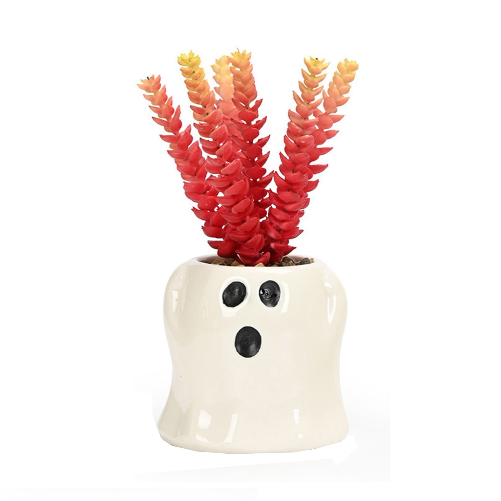 Spooky Halloween Ghost Flower Pot - 4" Resin Planter for Succulents ...