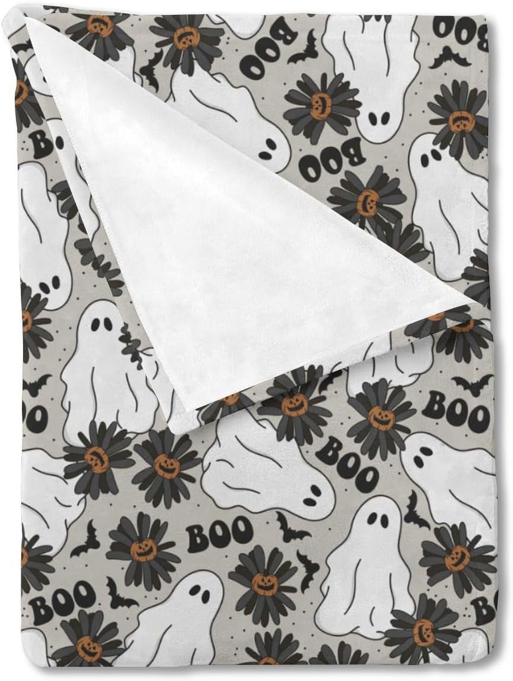 Spooky Halloween Ghost Jack O Pumpkin Baby Blanket Boy Girl Gift, Black ...