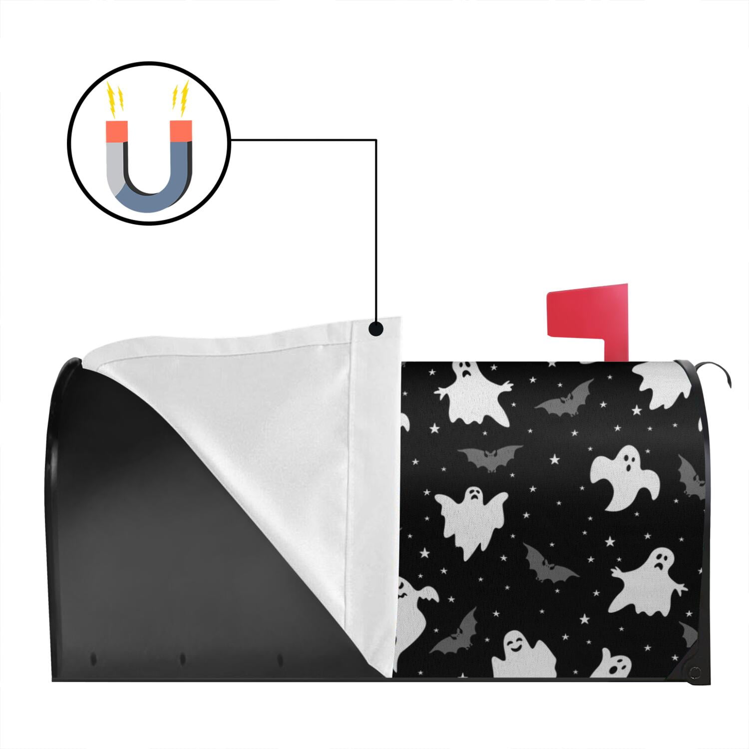 Spooky Halloween Night Mailbox Cover with Magnetic Attachment for Metal ...
