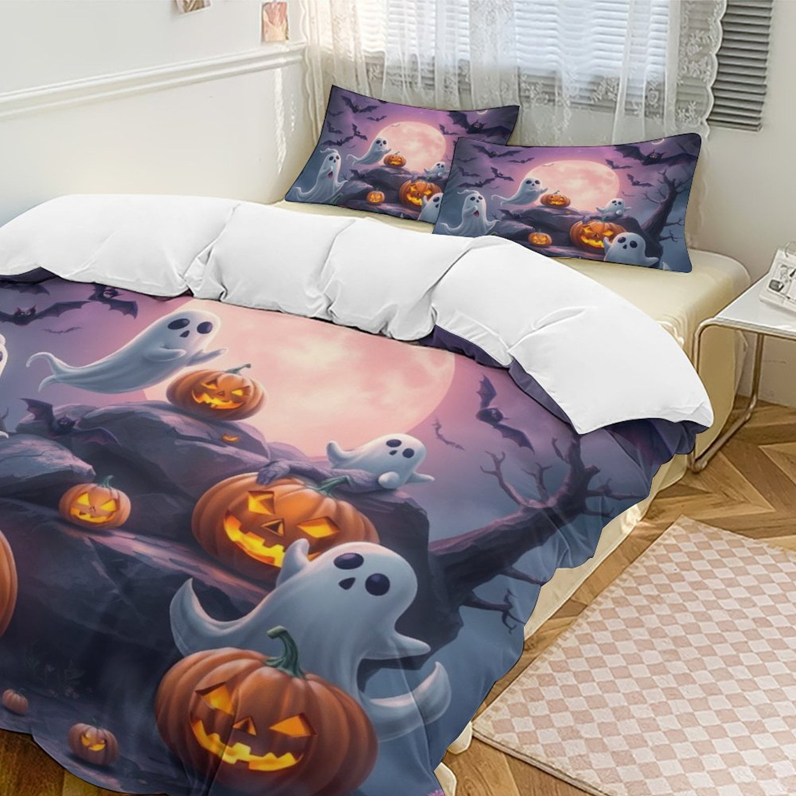 Spooky Halloween Scene Bedding Comforter Set Quilt Bedding Set with 1 ...