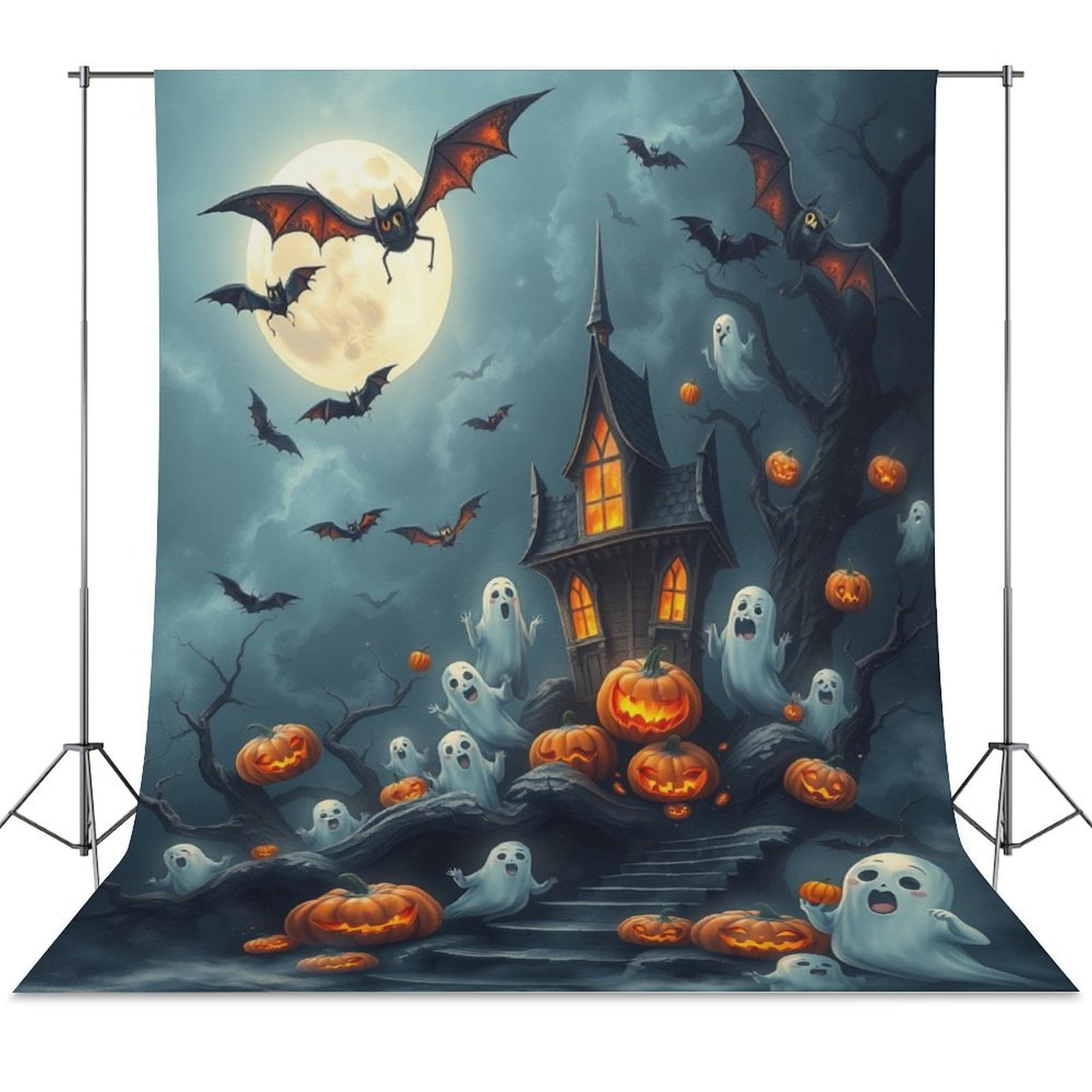 Spooky Halloween Scene Decorations BackdropPortrait Photography ...