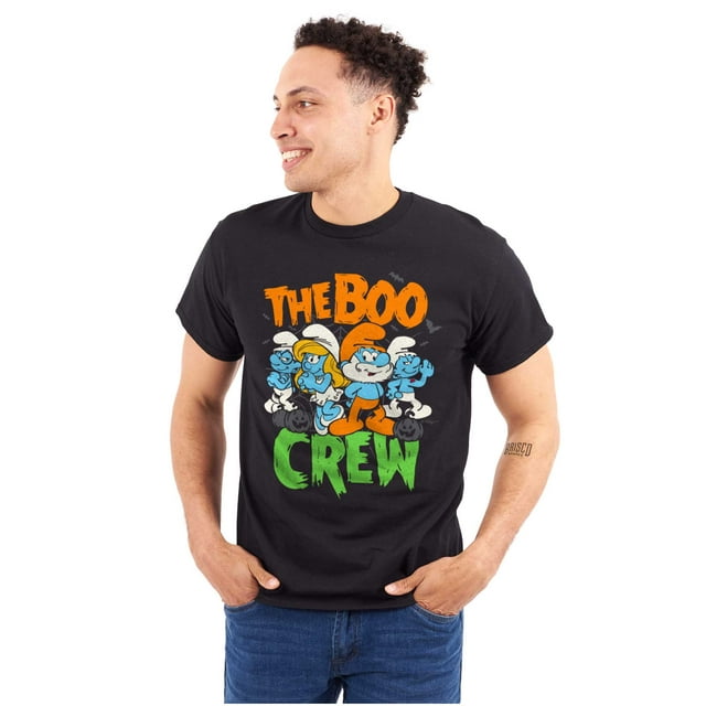 Spooky Halloween Smurfs The Boo Crew Men's Graphic T Shirt Tees Brisco ...