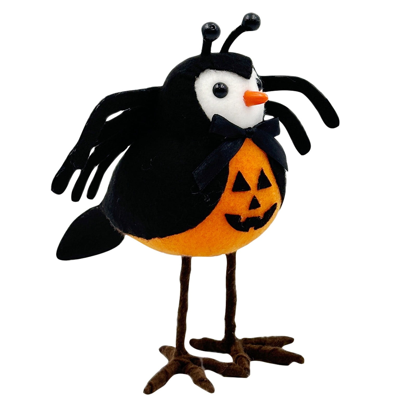 Spooky Halloween Standing Bird - Halloween Bird Figurines, Flocking ...
