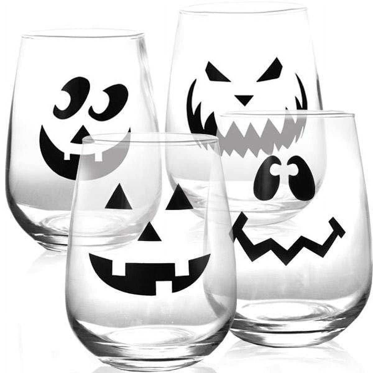 Spooky Halloween Stemless Wine Glasses. Set of 4 - Walmart.com