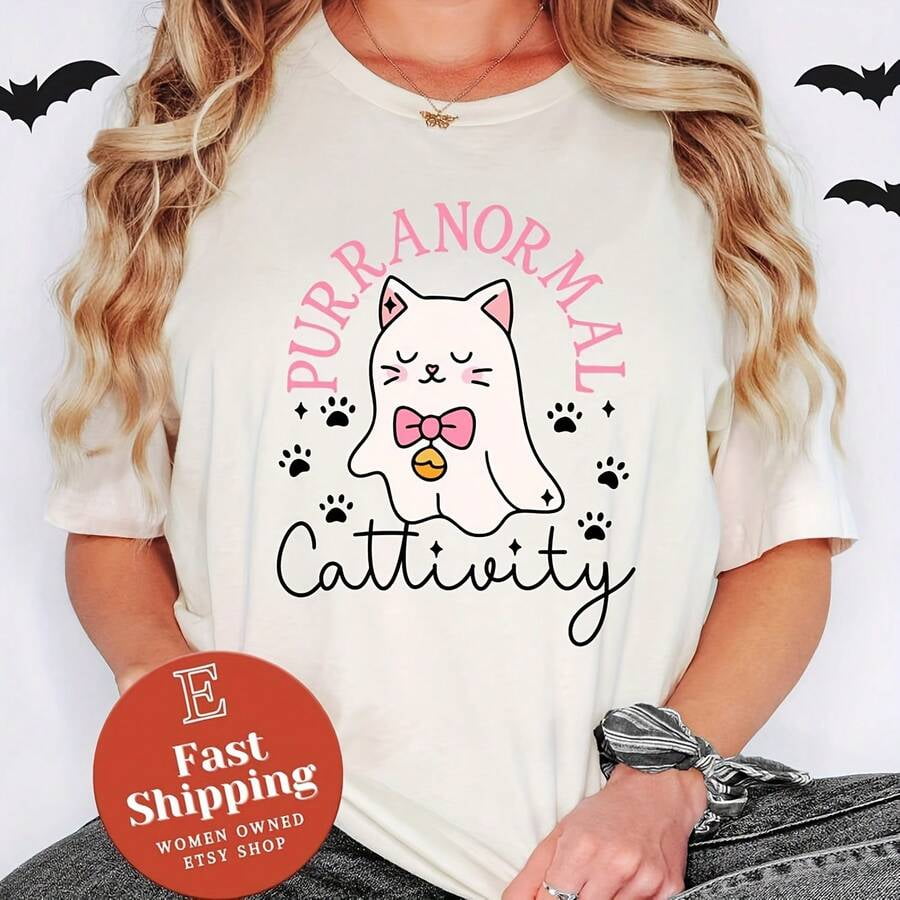 Spooky Halloween T-S-Hirt, Horror Theme Graphic, GhosT-S And Goblins Design, Perfect For ...