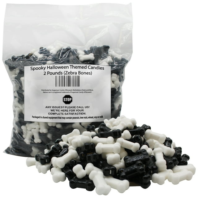 Spooky Halloween Themed Candies 2 Pounds (Zebra Bones) - Walmart.com