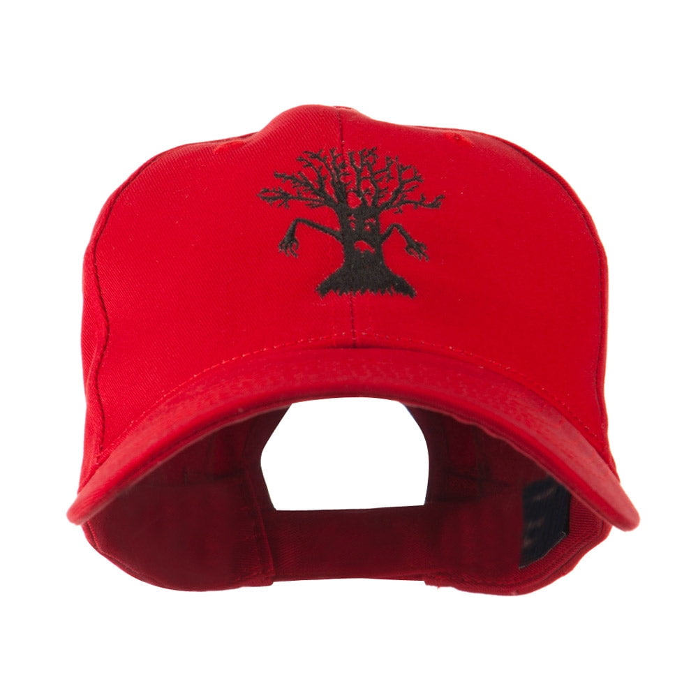 Spooky Halloween Tree Embroidered Cap - Red OSFM - Walmart.com