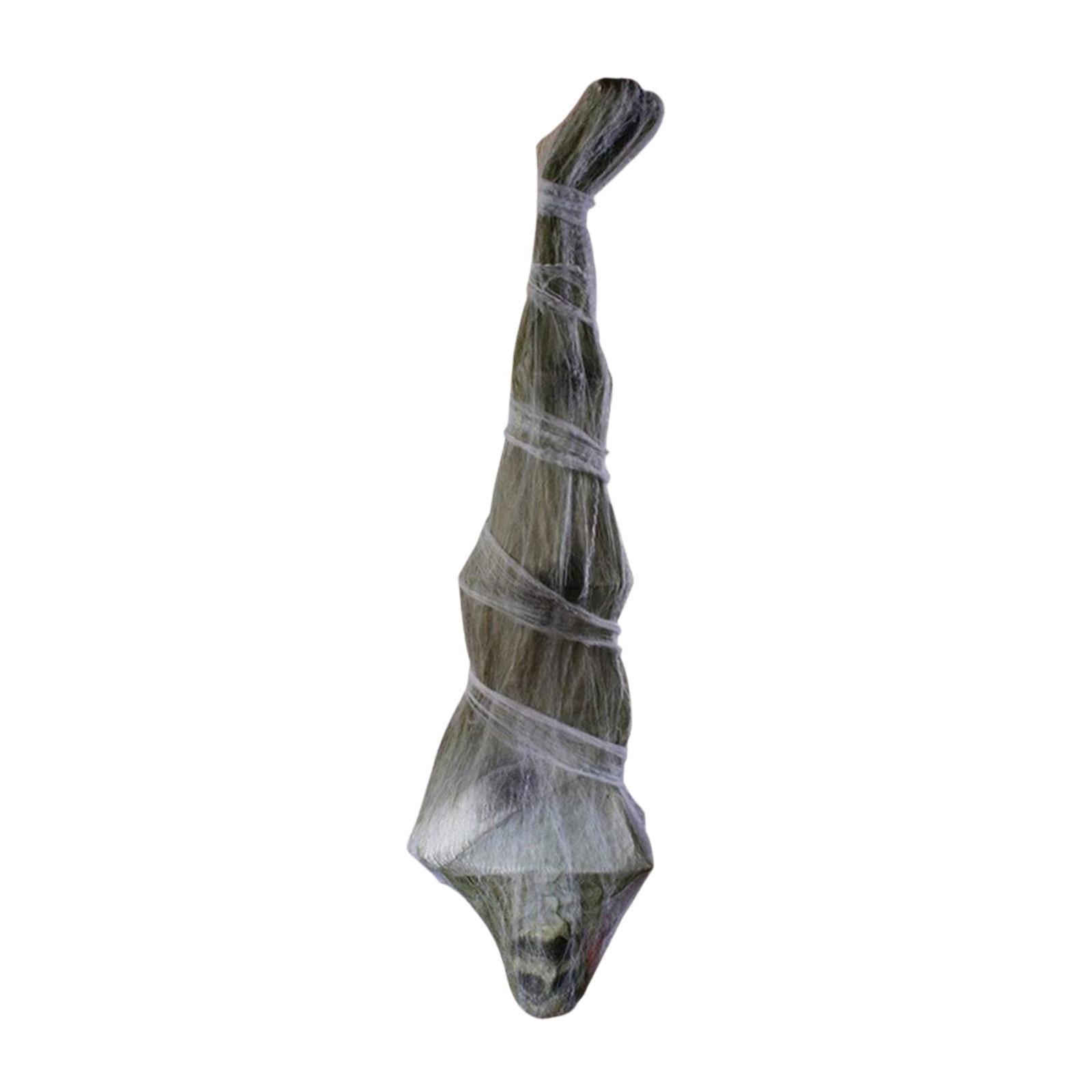 Spooky Haunted House Prop Halloween Hanging Cocoon Realistic Skeleton ...