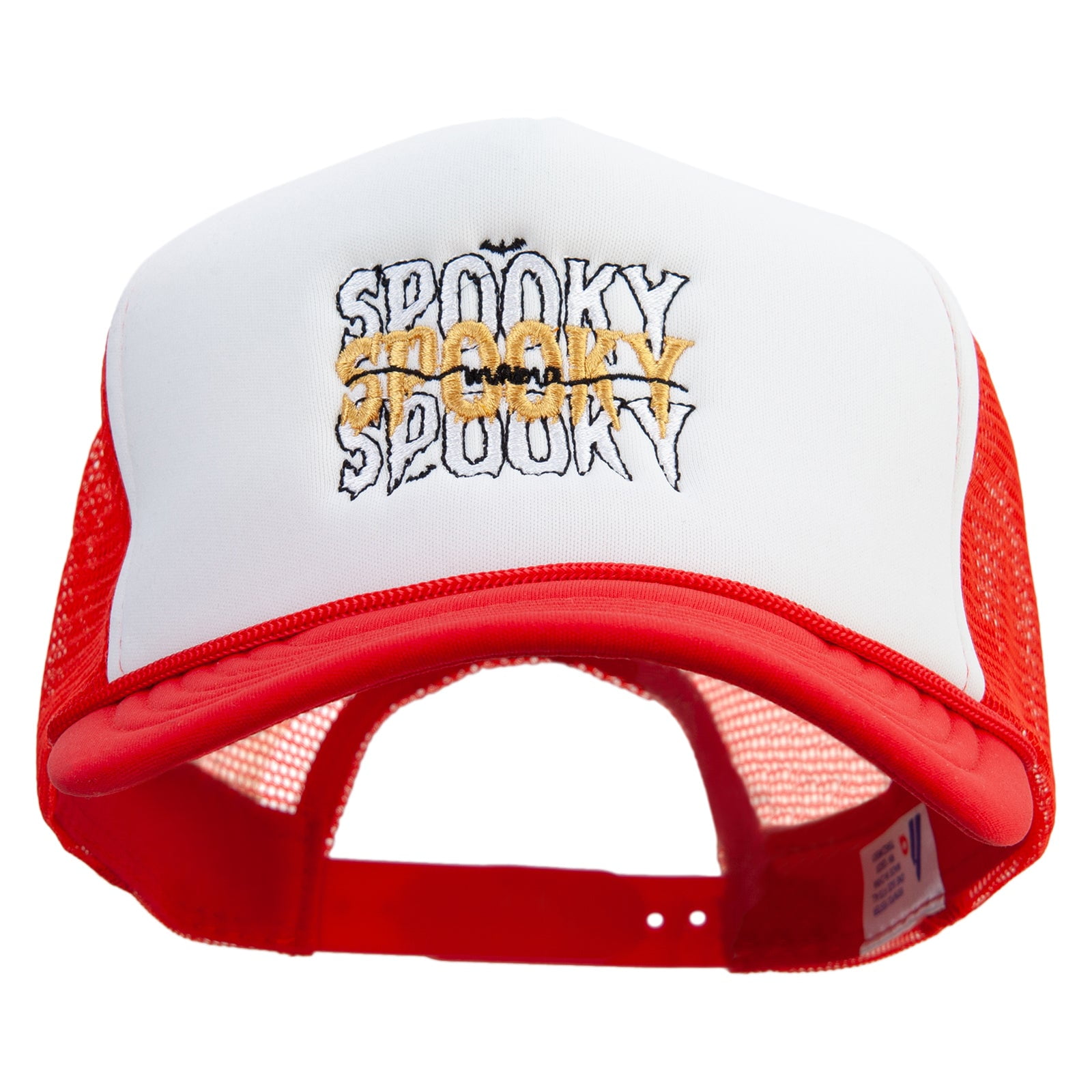 Spooky Mama Embroidered Summer Foam Mesh Trucker Cap - Red White OSFM ...