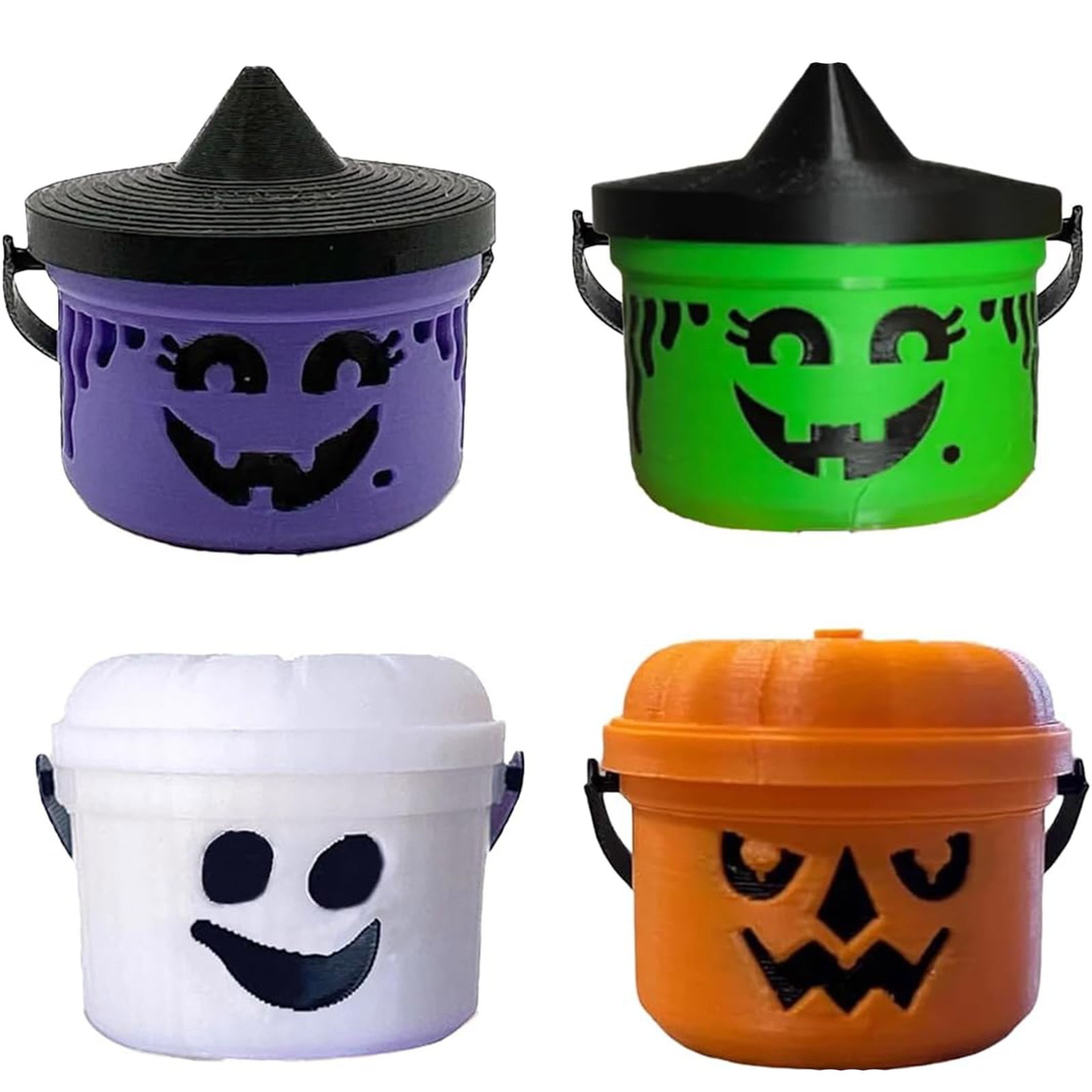 Spooky Mini Boo Bucket Figurines, Mini Halloween Nostalgia Bucket ...