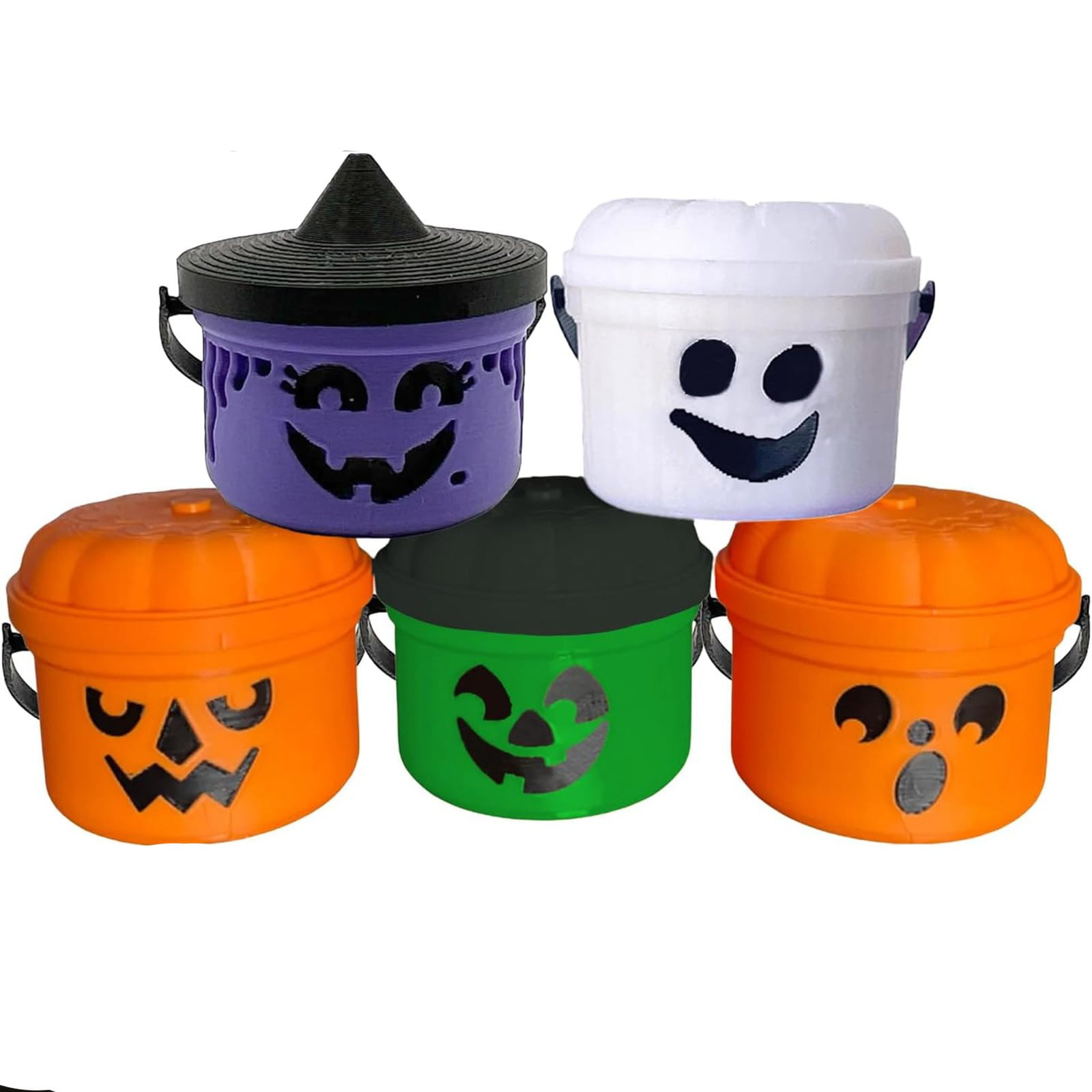 Spooky Mini Boo Bucket Figurines, Mini Halloween Nostalgia Bucket ...