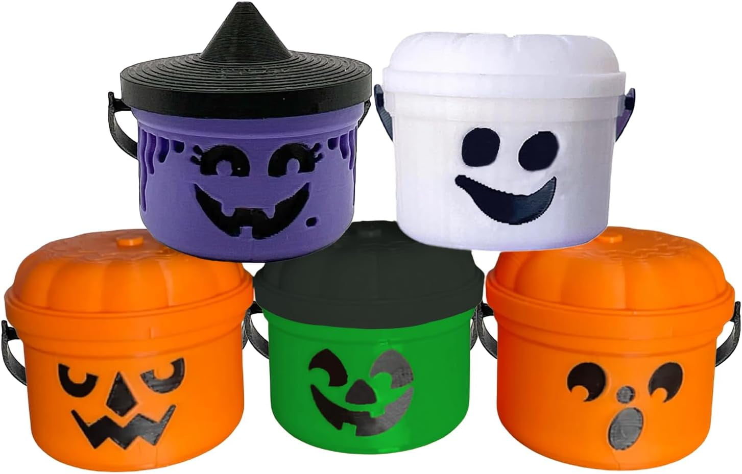 Spooky Mini Boo Bucket Figurines, Mini Halloween Nostalgia Bucket ...