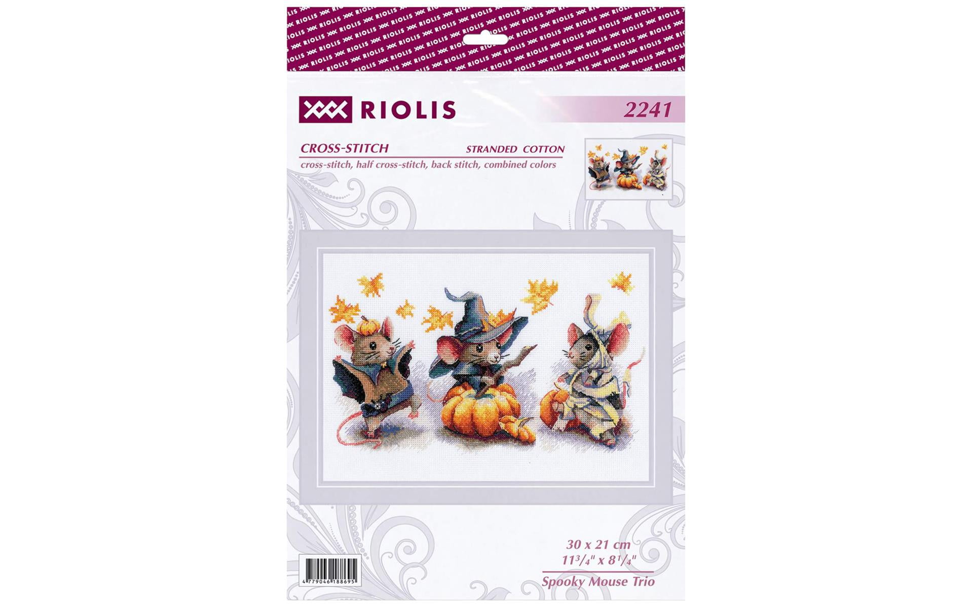 RIOLIS Counted Cross Stitch Kit 11.75"X8.25"-Spooky Mouse - Walmart.com