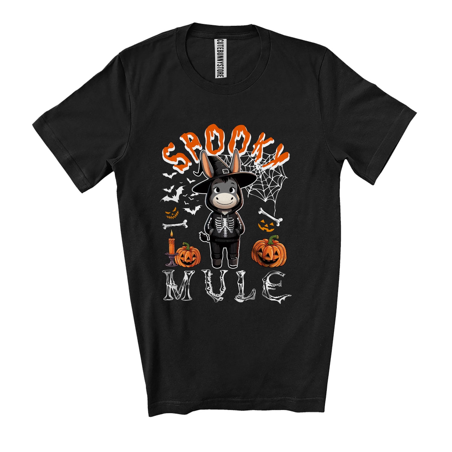 Spooky Mule; Scary Halloween Costume Mule Witch Skeleton; Farm Animal ...