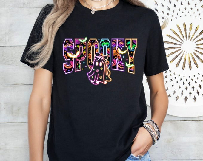 Spooky Neon T-Shirt, Coquette Neon T-Shirt,Coquette Neon Color ...