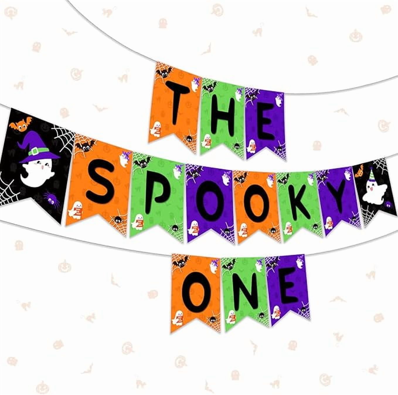 The Spooky One Banner for Kids Halloween Theme 1st Birthday Decorations ...