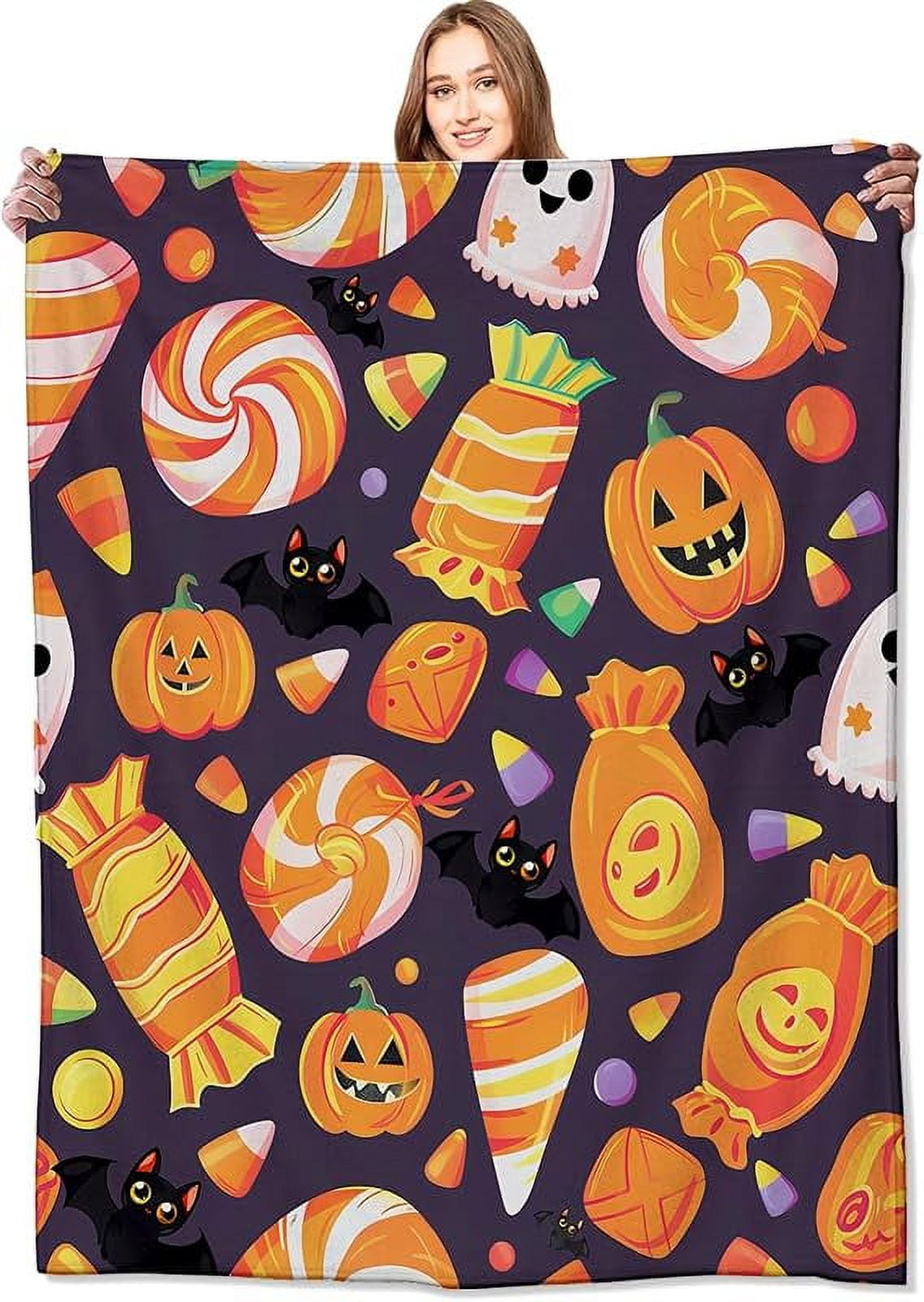 Spooky Pumpkin Face Blanket,Cute Lanterns Throw Blankets,Gifts for ...